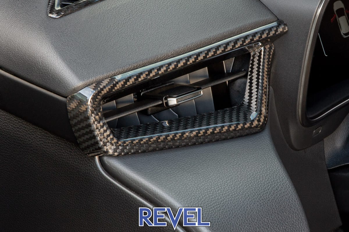 Revel GT Dry Carbon Front A/C Dash Panel Covers - 2023 Toyota GR Corol ...