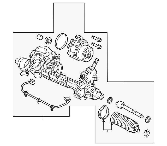 Honda OEM Power Steering Rack Assembly for 2017-2018 Honda Civic Type ...