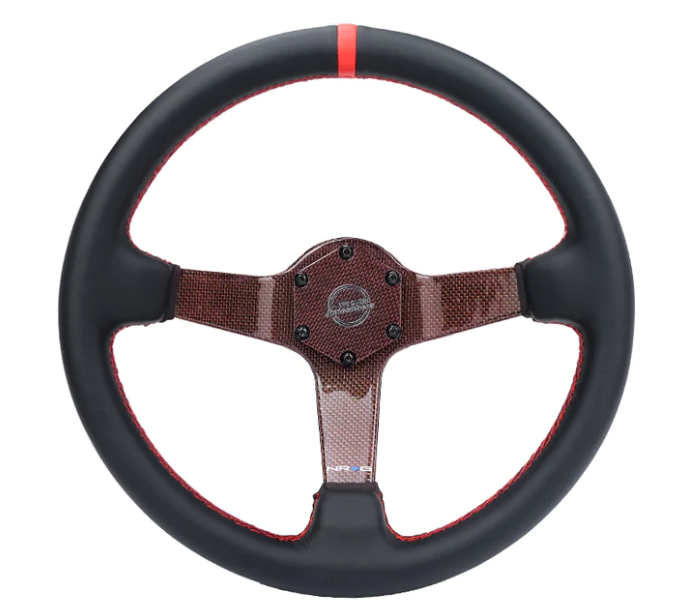NRG Carbon Fiber Colored Steering Wheel 350mm Deep Dish – United Speed ...